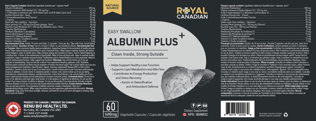 Albumin Plus | Natural Stamina & Strength Supplement – royalcanadian ...
